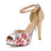Chaussures Pin Up Fleurs Rouge - Louise Vintage